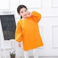 AWZXDE Kids Long Sleeve Art Smock Solid Color Apron Stain-Resistant ...