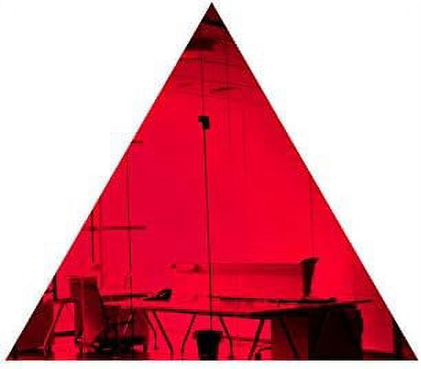 8” Light Red Triangle Blank Mirror Discs Smooth Edge DIY Plexiglass ...