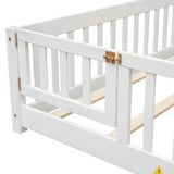 HSUNNS Full Size Daybed Frame for Toddlers Kids, Full Floor Bed with ...