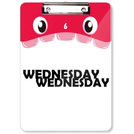 Stylish Characters Wednesday Mouth Clipboard Folder File Pad Backing ...