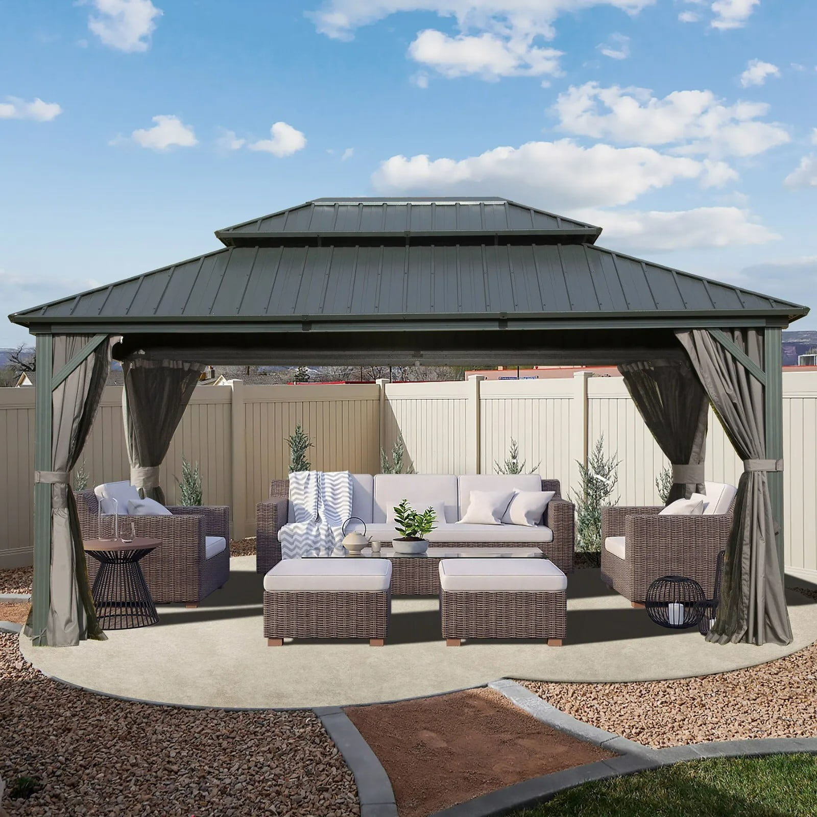 Click here for Domi Outdoor Living 10 X 14 Hardtop Gazebo Outdoor... prices