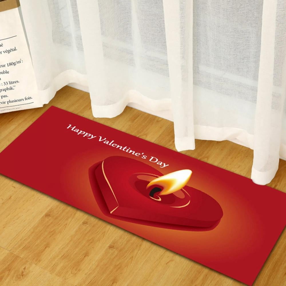 Valentine's Day Doormat Love Heart Entrance Mat Indoor Outdoor ...