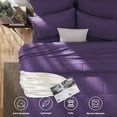 Full Size Comforter Set Purple, 7 Pieces Bed in a Bag, All Season ...