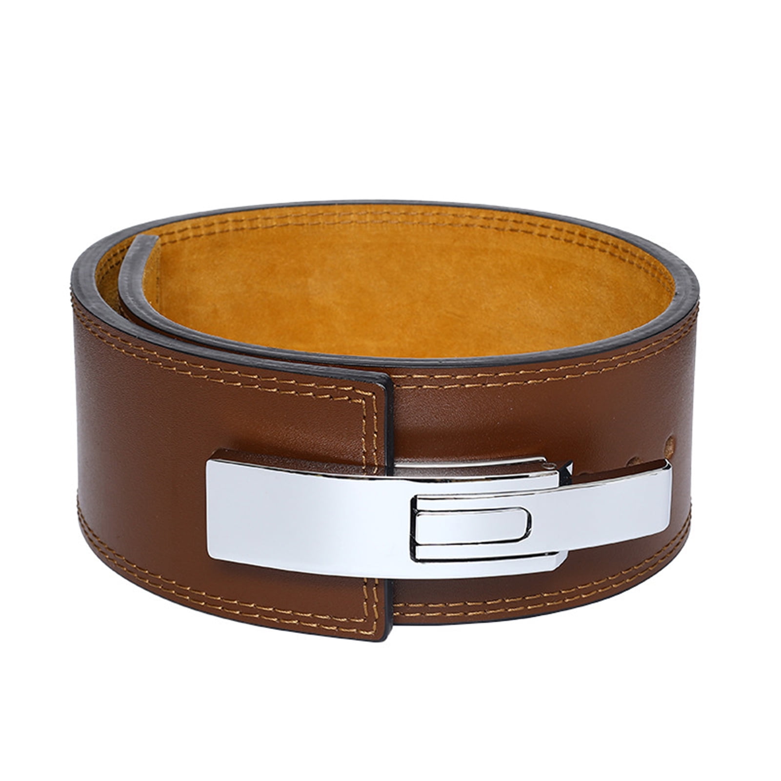 huanledash Sports Waist Belt Adjustable Thick Cowhide Bodybuilding ...