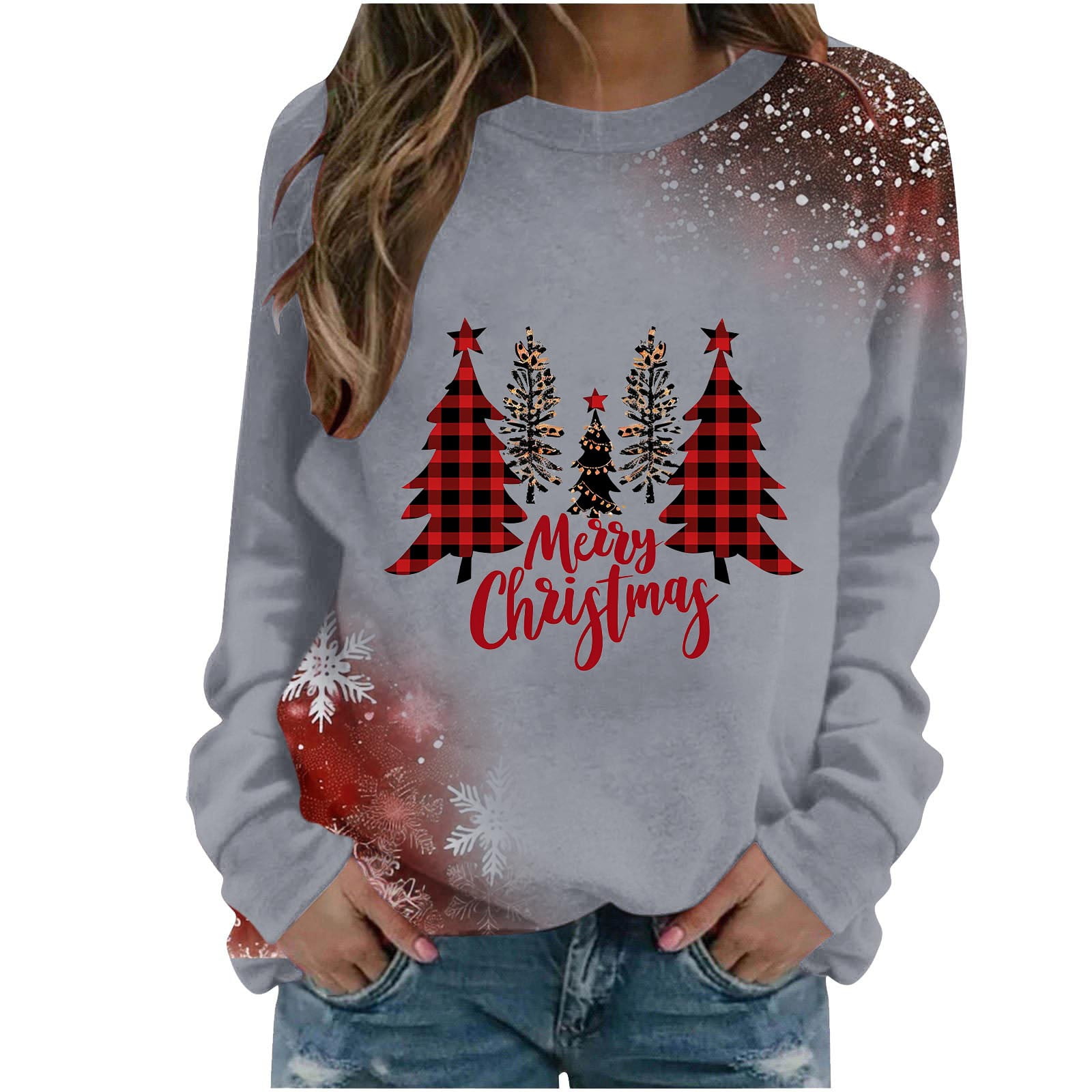 Click here for Staron Christmas Sweatshirt Womens Crewneck Merry... prices