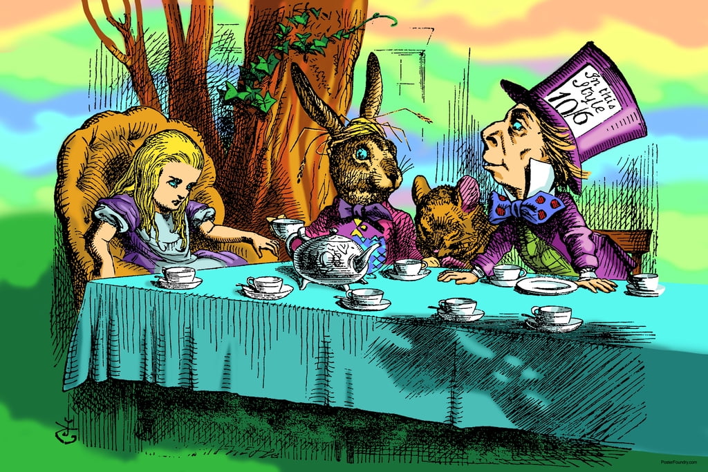 Alice in Wonderland Mad Hatter Tea Party Psychedelic Trippy Aesthetic ...