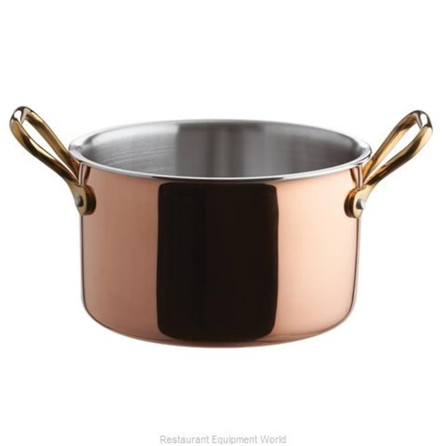 World Cuisine A1550812 32 oz Mini Copper Sauce Pot with 2 Handles ...