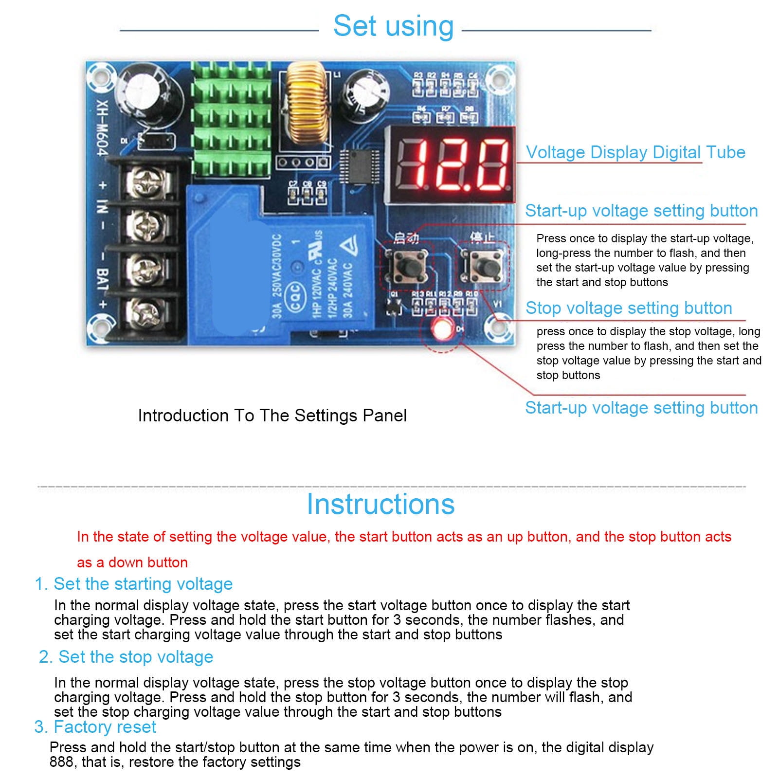 Click here for Zaqw Xh-M604 Battery Lithium Battery Charging Cont... prices