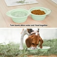PoyPet Collapsible Dog Bowls,Portable Travel Dog Double Bowl No Plastic ...