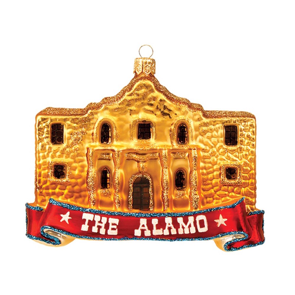 The Alamo Texas Polish Mouth Blown Glass Christmas Ornament Tree ...
