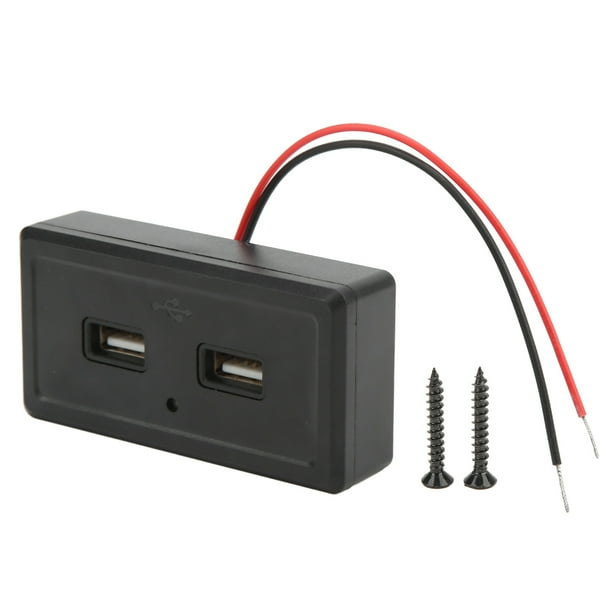 Universal USB Socket Outlet Panel RV Bus Dual-Port USB 12‑24V, Black ...