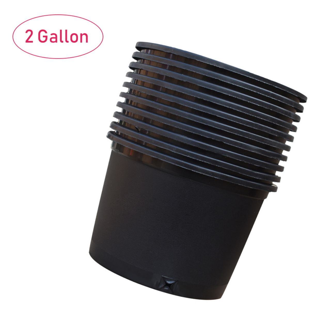 10 Pack Nursery Pot, Short 2 Gallon Nursery Container Injection Molded ...