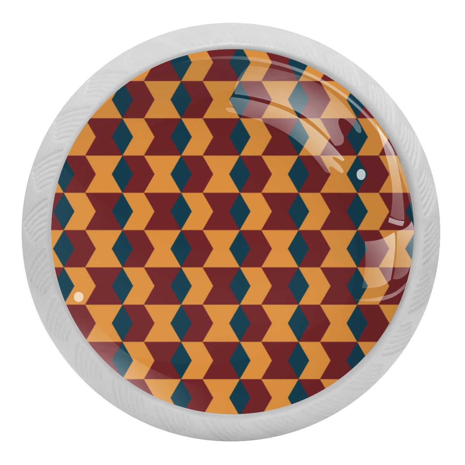 4PCS Round Lattice Cabinet Fluorescence Knob Glowing in the Dark ...