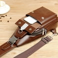 Gosuguu Crossbody Bag, Chest Pack, Men's Leather Shoulder Bag ...