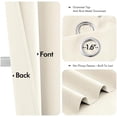 Beige White Blackout Curtains for Bedroom Living Room 45 Inches Long 2 ...