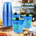 50 Pcs Blue Plastic Cups, 12oz Disposable Stemless Wine Glasses for ...