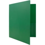 JAM Paper Heavy Duty Plastic 2 Pocket Extra Tough School Folders, Green ...