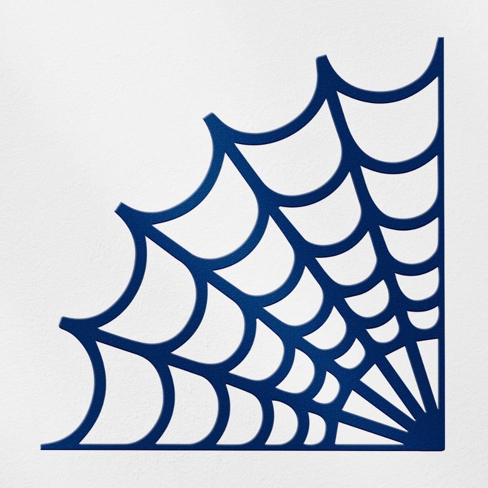 Transparent Decal Stickers Of Corner Web Spider (Navy Blue) Premium ...