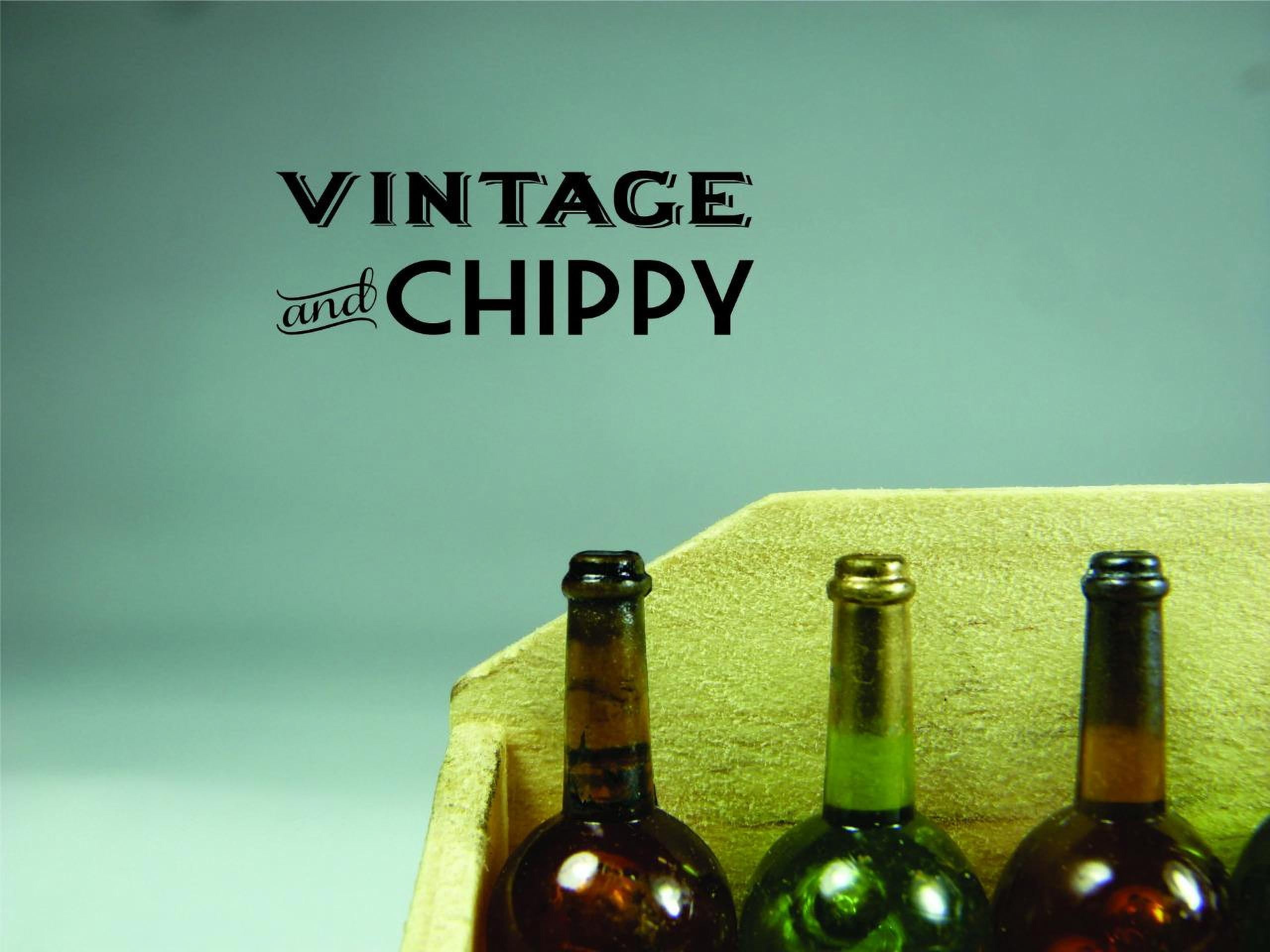 Decal - Peel & Stick Wall Sticker : Vintage And Chippy Text Lettering ...