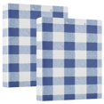Three Ring Binder Blue White Gingham 1.5 Inch Round Binder D-Rings for ...