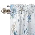 Blue Sea Turtle Coral Shells Starfish Curtain Tier and Valance Set 3 ...