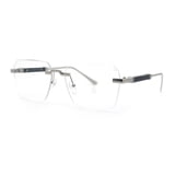 Retro Gangster Rapper Luxury Clear Lens Rimless Rectangle Fashion ...