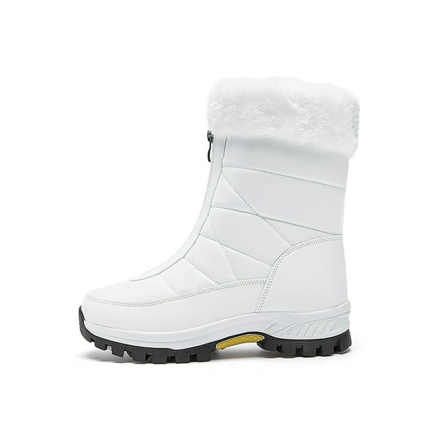 Woobling Women Snow Boots Zip Up Winter Boot Wedge Platform Warm Booties With Lined Outdoor ...