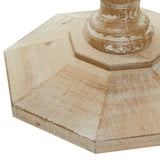 DecMode 28" x 30" Brown Wood Handmade Intricately Carved Scroll Accent ...