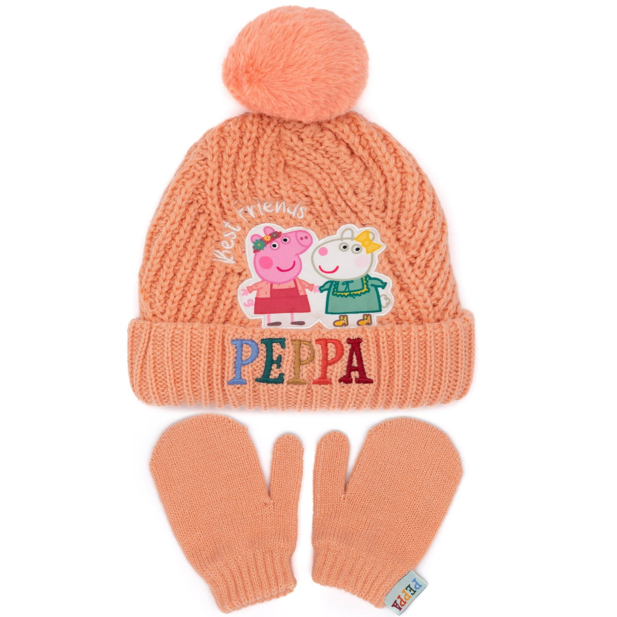 Click here for Peppa Pig Girls Orange Beanie And Gloves Set prices