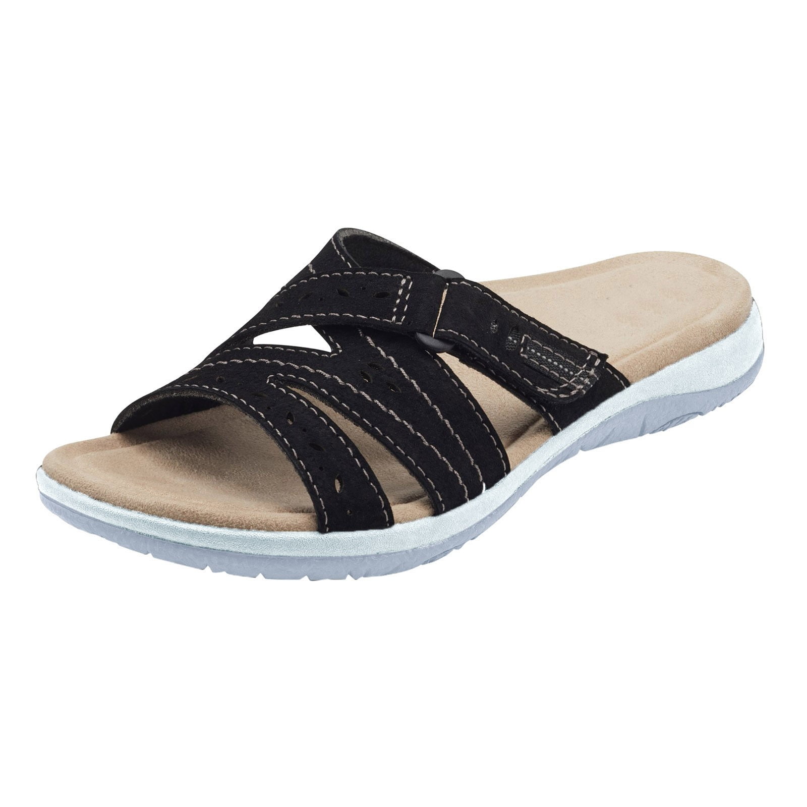 Click here for Fhgihg Women Leather Sandals Classic Flat Open Toe... prices