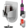 AOUHML-Silicon Cup Holder for Shower, Wine Glass Holder, Beer/Drink ...
