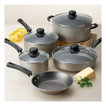 BergHOFF Neo 10Pc Enamel Cast Iron Pots, Pans & Dutch Cooking Set, Blue ...