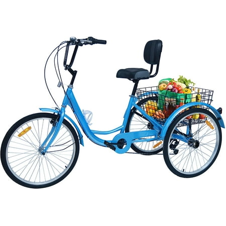 Adult Tricycles 7 Speed, Adult Trikes 24/26 inch 3 Wheel Bikes, Three ...