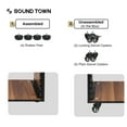 Sound Town DIY 16U Studio Rack with Furniture Grade Walnut Laminate ...