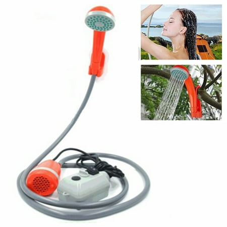 Portable Camping Shower Shower Head with Water Pump, 2200mAh Removable ...