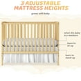 SESSLIFE 5-In-1 Convertible Crib, Natural Baby Bed, Converts from Baby ...