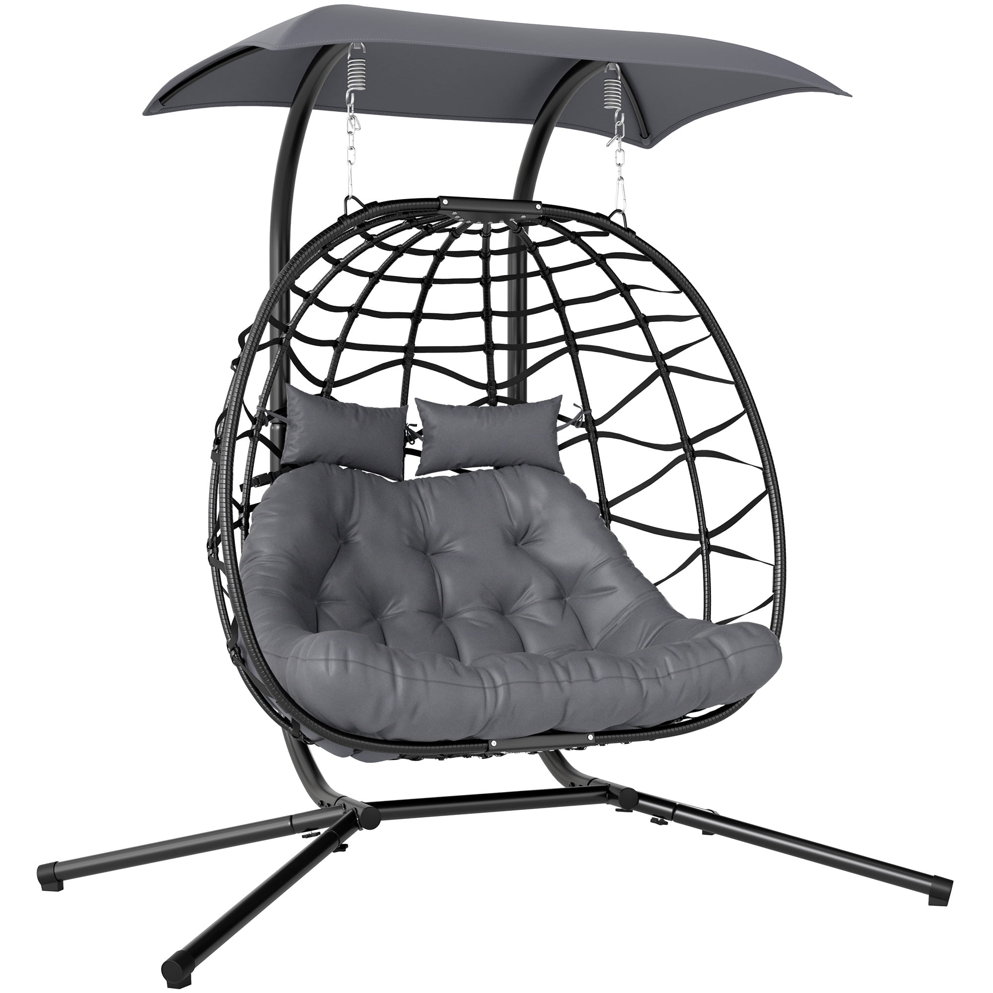 Click here for Outsunny Double Hanging Egg Chair W/ Canopy  Folda... prices