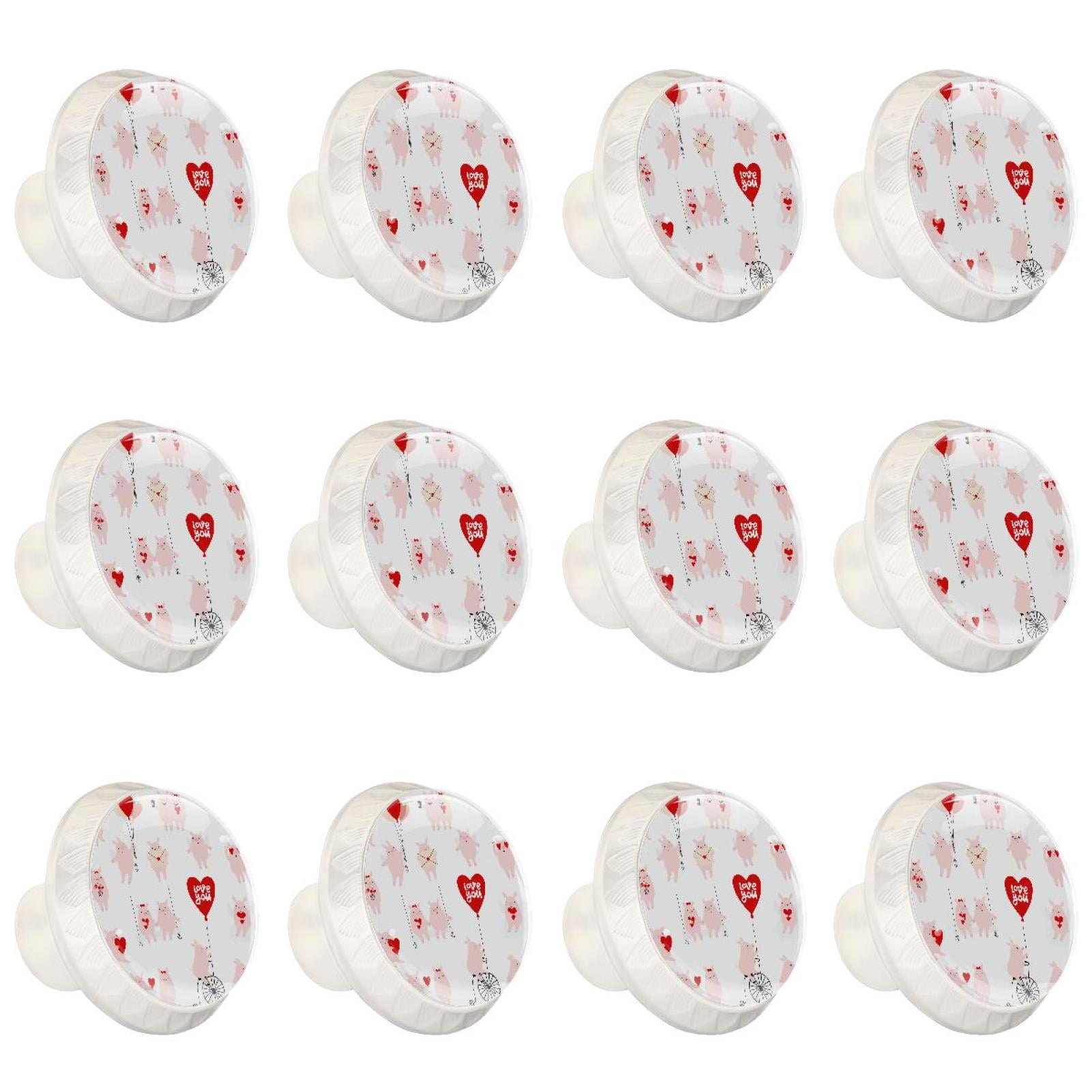 12 Pcs Lover Couple Pigs Love Knobs for Kitchen Cabinet Cupboard ...