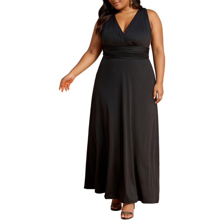 Transformer Dress Plus Size AW Lowell Convertible Dress, Hunter Green