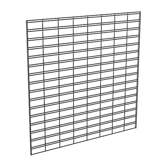 Econoco Commercial Slat Grid Panels, 2' Width x 7' Height, Black (Pack ...
