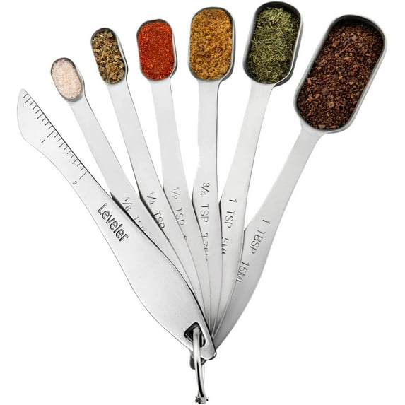 Heavy Duty Stainless Steel Metal Measuring Spoons For Dry Or Liquid ...
