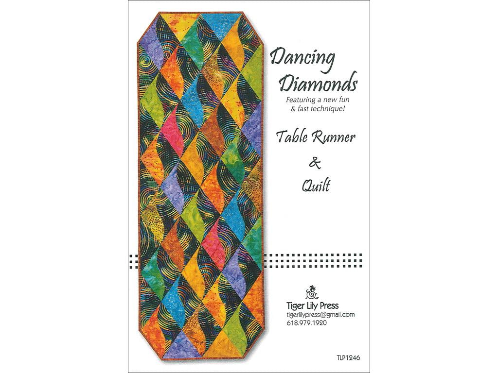 Tiger Lily Press Dancing Diamonds TblRnnr/Qlt Ptrn - Walmart.com