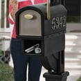 Step2 MailMaster Hudson Mailbox | Black Mailbox with Newspaper Holder ...