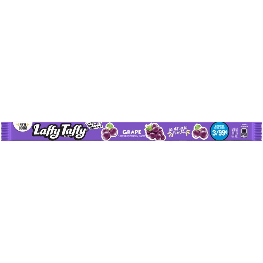 Laffy Taffy Grape Rope Chewy Candy 0.81oz (Box of 24) - Walmart.com