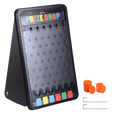 WinSpin Large Tabletop Prize Drop Board Game with LED Lights, 12 Pucks ...