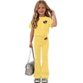BXJX Girls Outfit Sets, Short Sleeve Crew Neck Holiday 2PC T-Shirts and ...