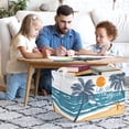 Clastyle Tropical Beach Bathroom Basket Blue Coconut Tree Shower Gift ...