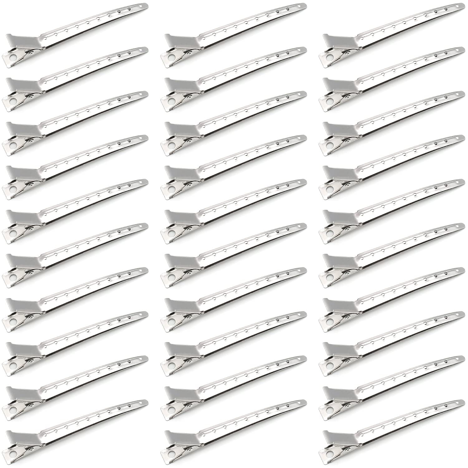 30 Packs Hair Clips Duck Bill Clips, Rustproof Metal Curl Clips with ...