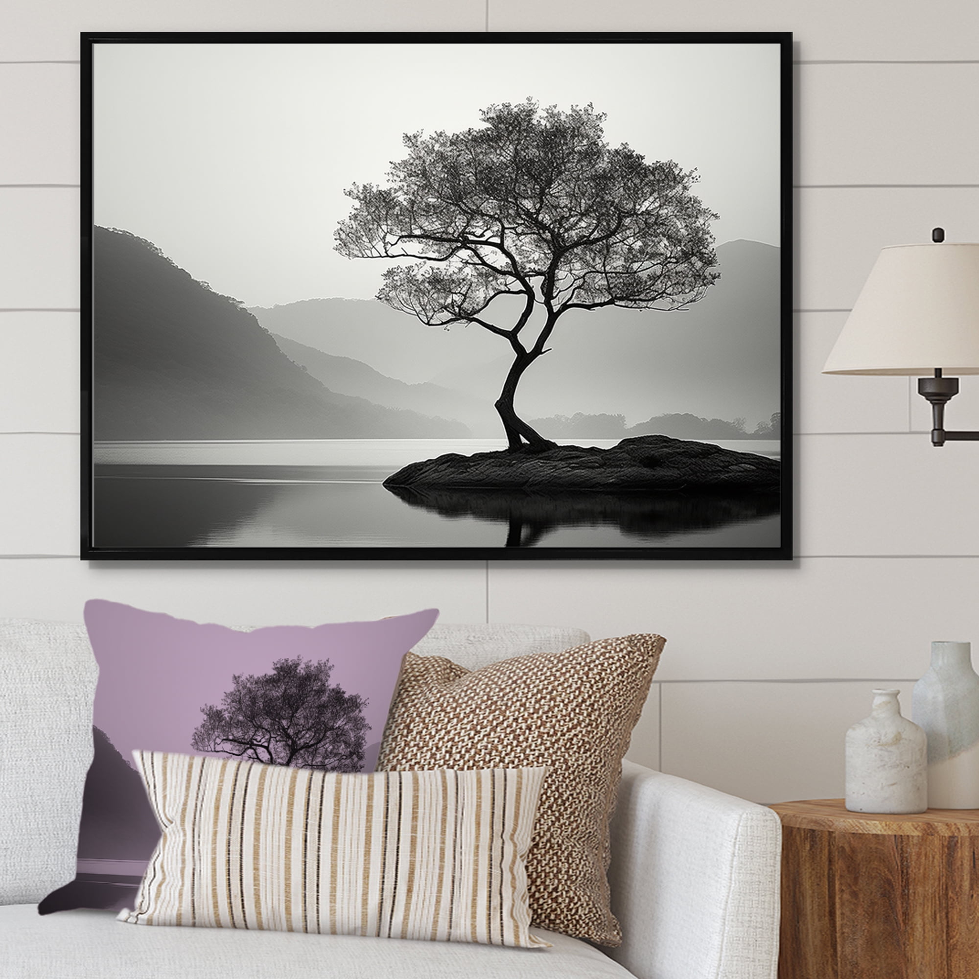 Click here for Designart Mountains Oversized Framed Wall Art Deco... prices