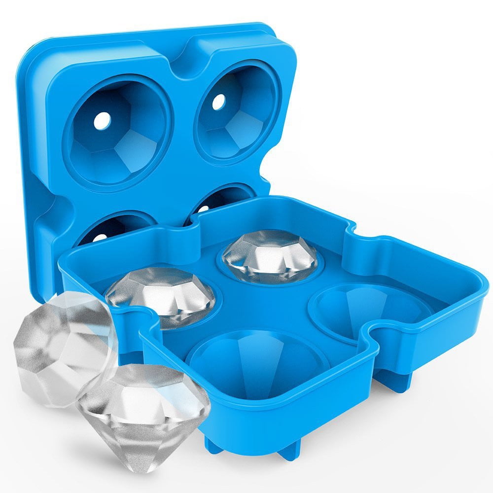 Diamond Shape 3D Ice Cube Mold Maker Bar Party Silicone Ice Tray ... Diamond Shape 3D Ice Cube Mold Maker Bar Party Silicone Ice Tray ...